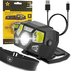 Amazon.com : US Army Headlamp with Adjustable Headband - 500 Lumen Head ...