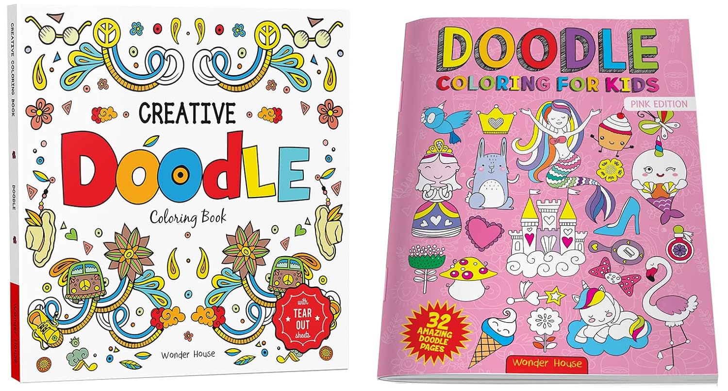 Buy Creative Doodle Coloring Book & Doodle Coloring For Kids - Pink ...