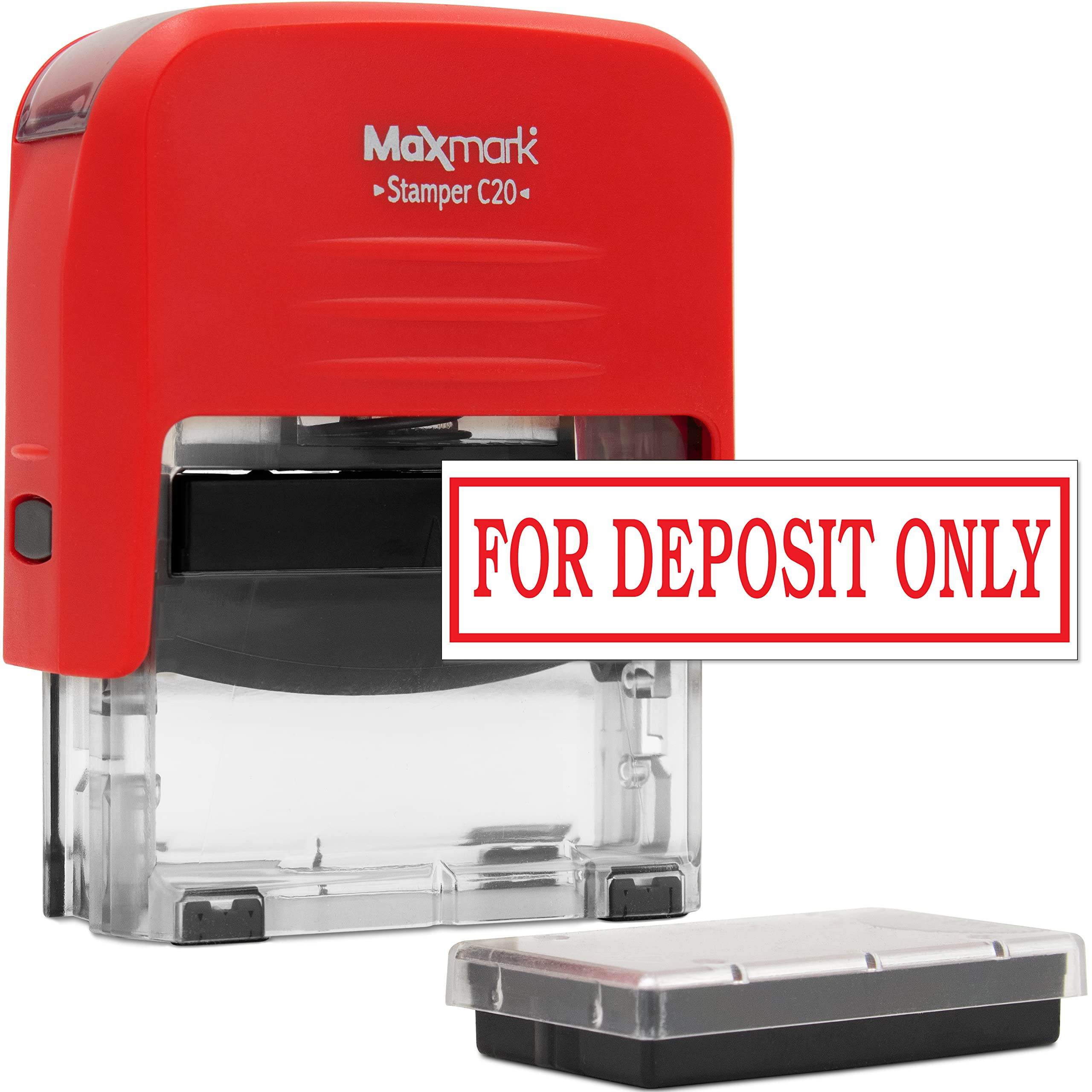Amazon.com : for Deposit ONLY Self Inking Stamp, Printer 20 with 2 Pads ...