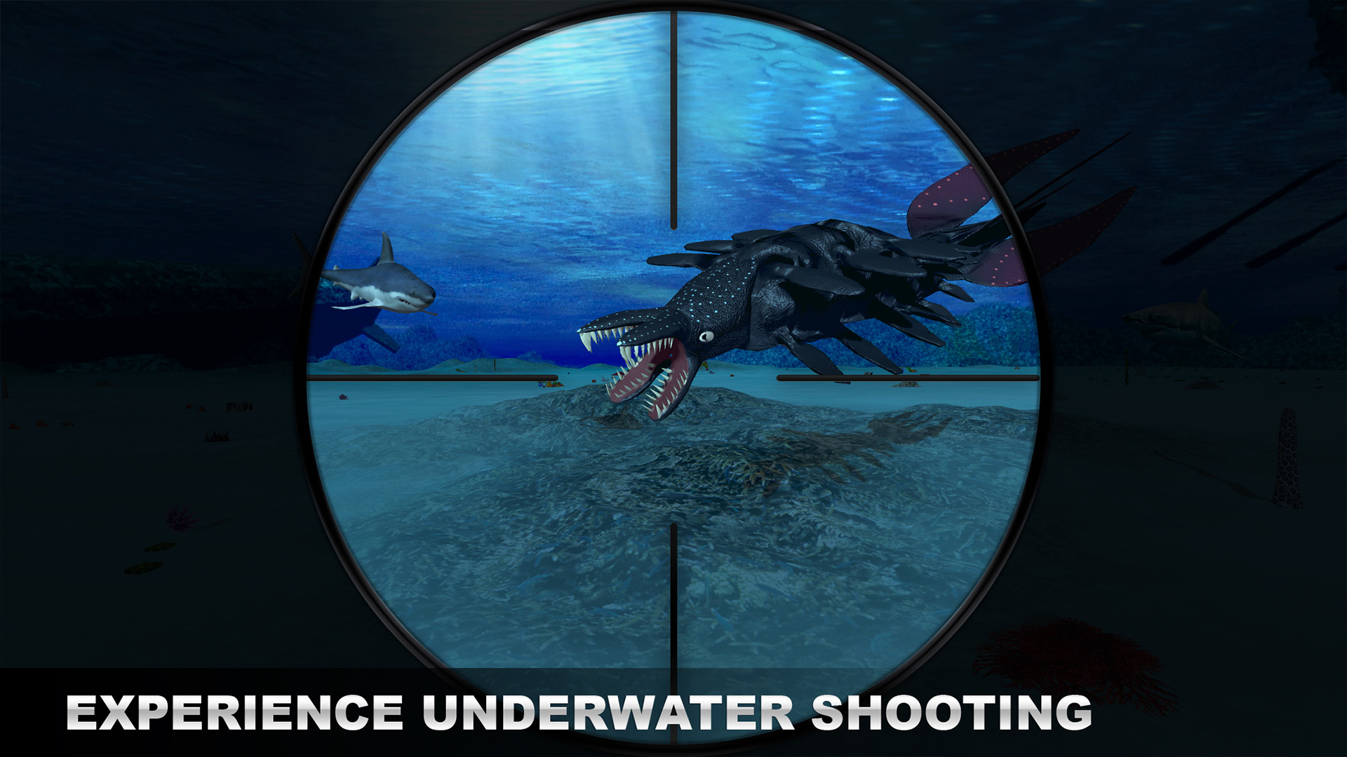 Underwater Sea Shark Attack Sim - Whale Sharks Hunting Shooting Games ...
