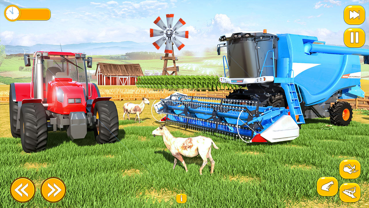 Farming Tractor Driving Simulator Harvester Game - Real Tractor Driving ...