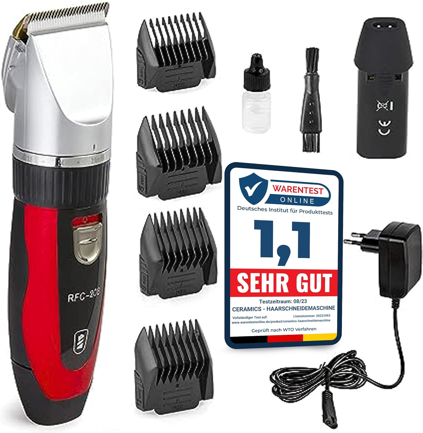 Ceramics RFC-208 Hair Trimmer, Electric Hair Trimmer with Turbo-Sense ...