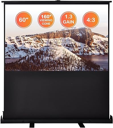 Amazon.com: Yescom 60" Pull Up Portable Floor Projector Screen 48"x36 ...