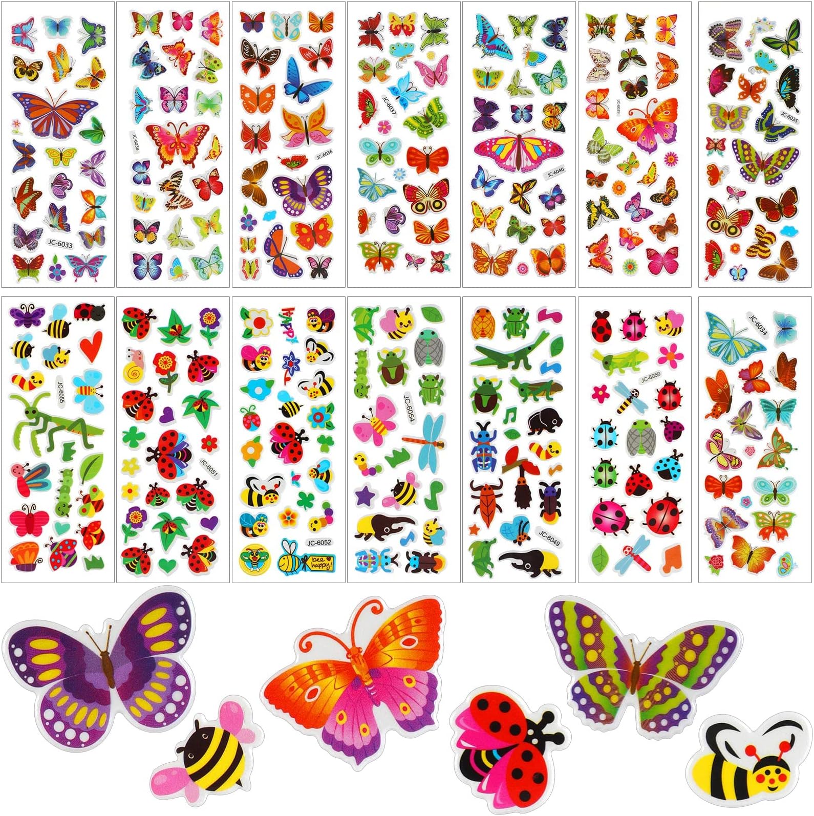 Amazon.com: Insect Bug Butterfly Scrapbook Stickers (10 Sheets) : Arts ...
