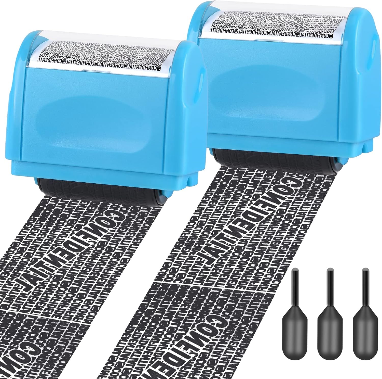 Amazon.com: WEIMELTOY 2PCS Wide Identity Theft Protection Roller Stamp ...