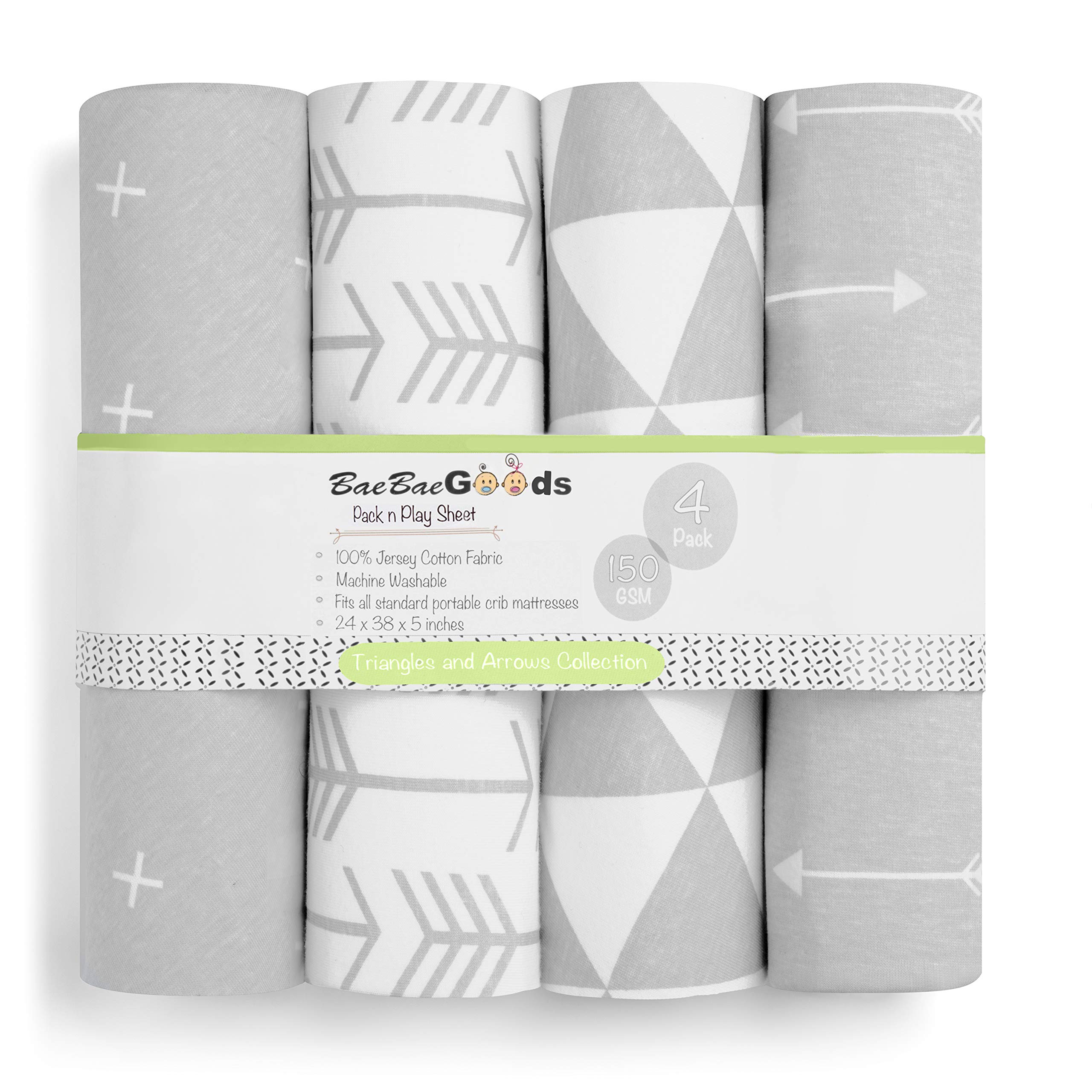 Amazon.com: Pack n Play Sheets – Pack and Play Sheets 4 Pack – 100% ...