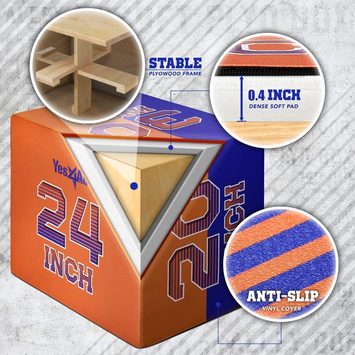 Snapklik.com : Yes4All 3-in-1 Soft-Padded Plyo Box