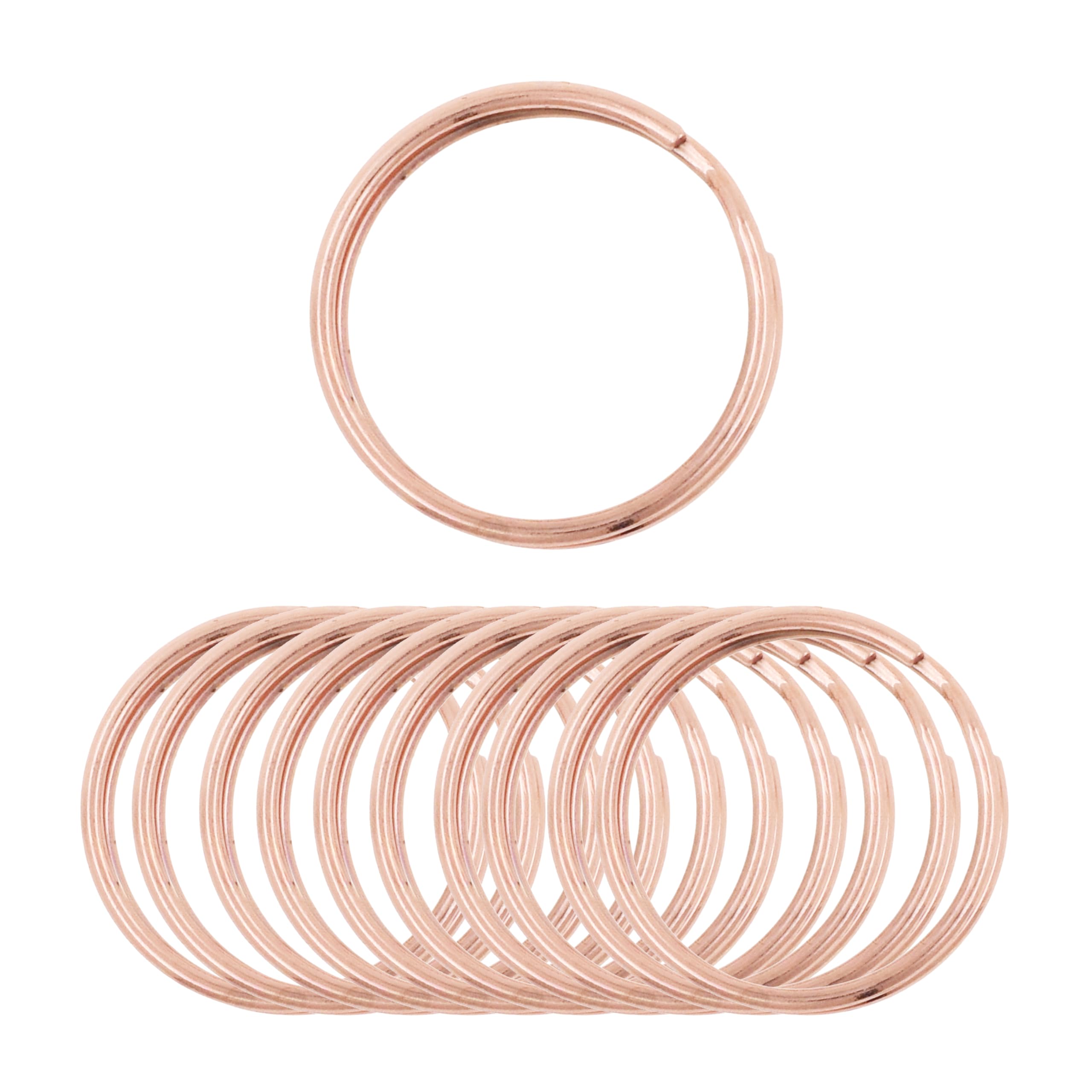 Amazon.com: Mandala Crafts 1 Metal Key Rings for Keychains - Round Rose ...