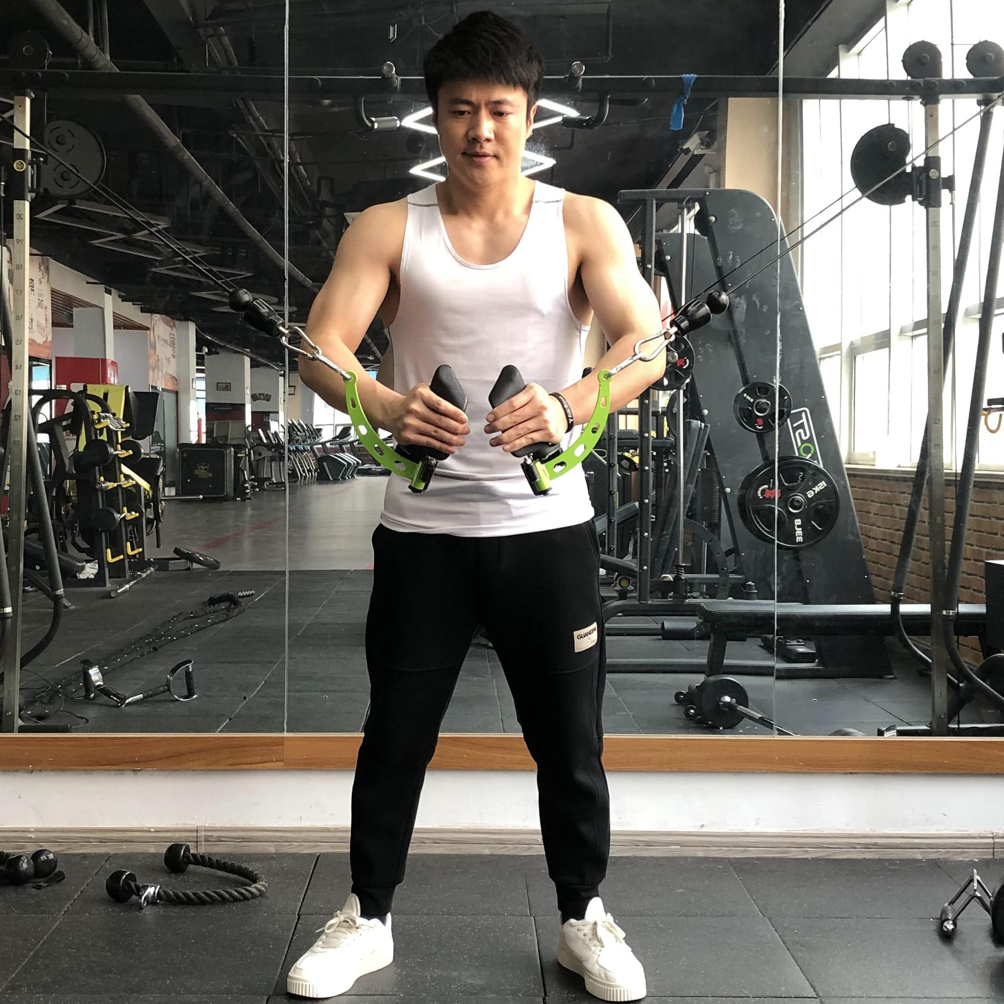 YAFITYES Adjustable LAT Pulldown Attachments, Fitness Handle, Home Gym ...