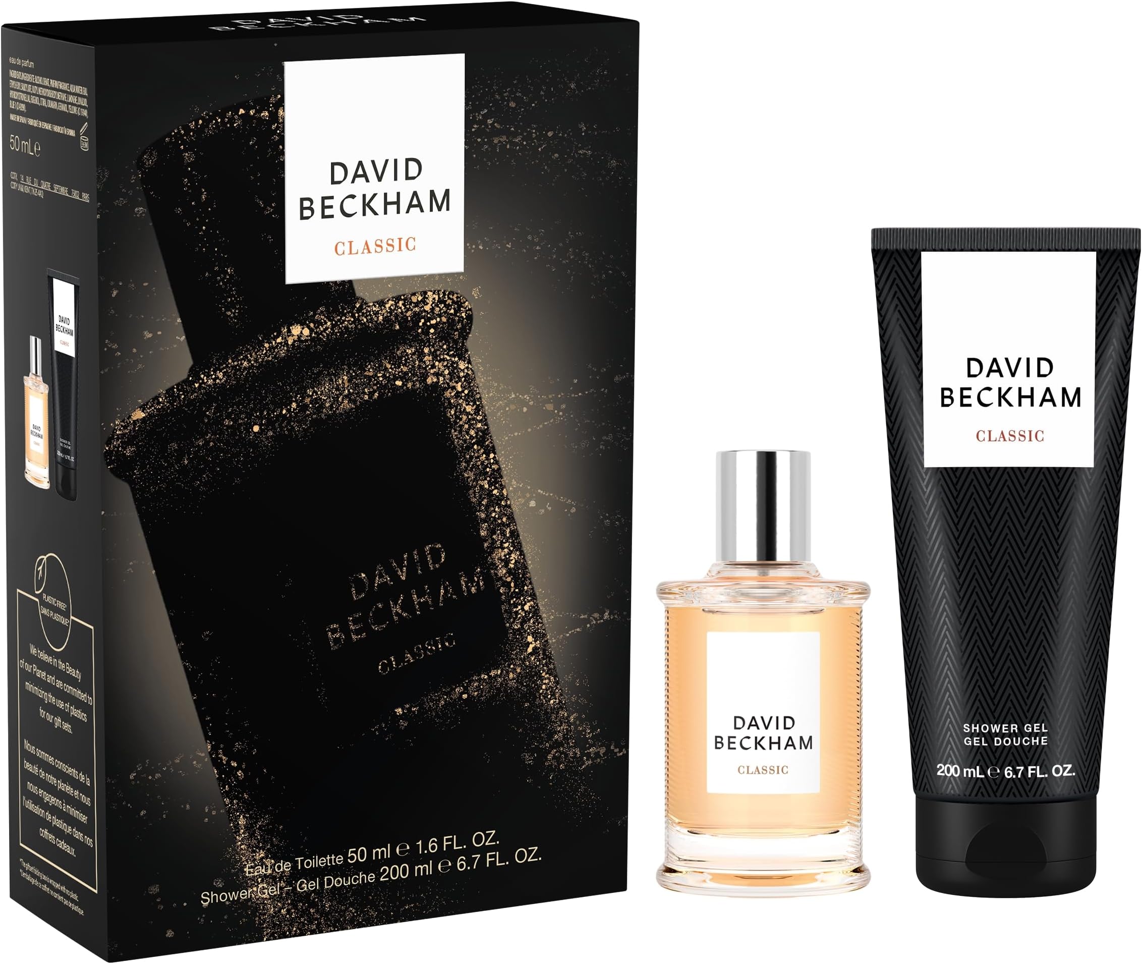 Amazon.com : David Beckham Classic Eau de Toilette + Shower Gel Gift ...