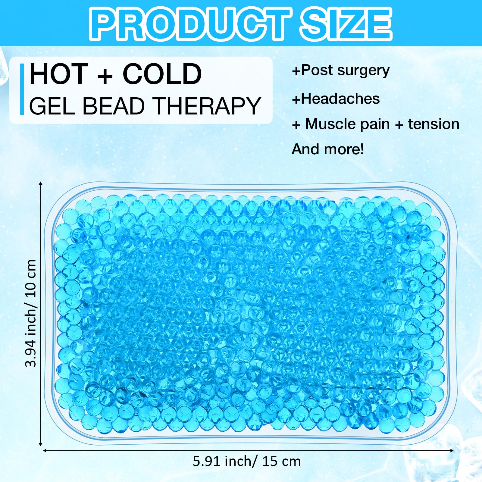 Snapklik.com : TrelaCo 24 Pcs Gel Bead Ice Pack 4 X 6 Inch Reusable Hot ...