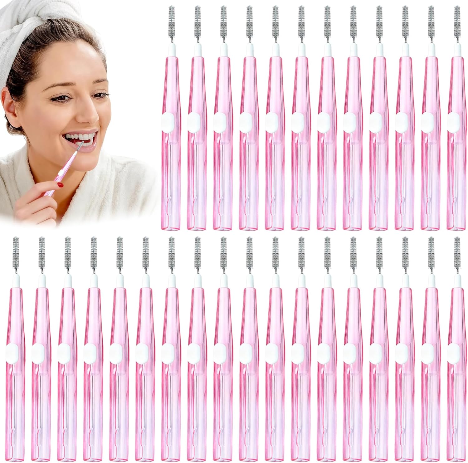 Interdental Brushes, Tooth Cleaning Brush Plastic, Dental Brushes Mini ...