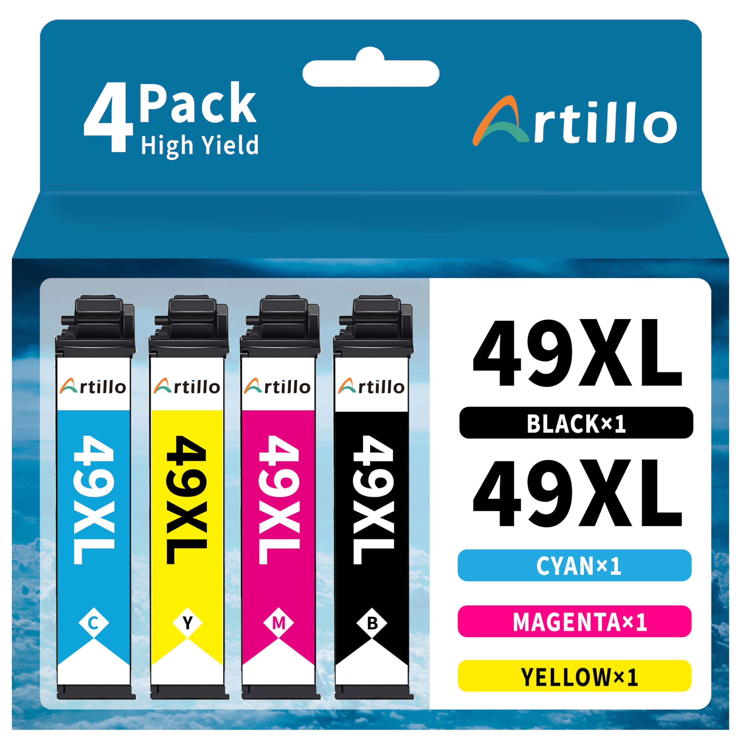Artillo 49XL Remanufactured Ink Cartridges Replacement for Epson 49XL ...