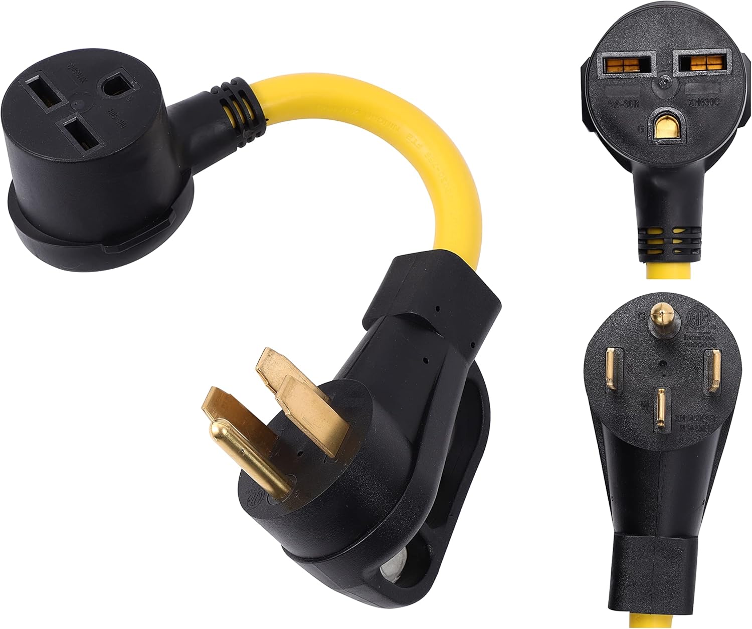 ONETAK NEMA 14-50P to 6-30R ETL Listed 240V 50 Amp 4 Prong Male Plug to ...