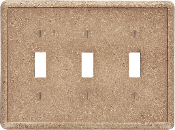 Questech Decor Triple Toggle Light Switch Cover, 3-Gang Electrical Wall ...