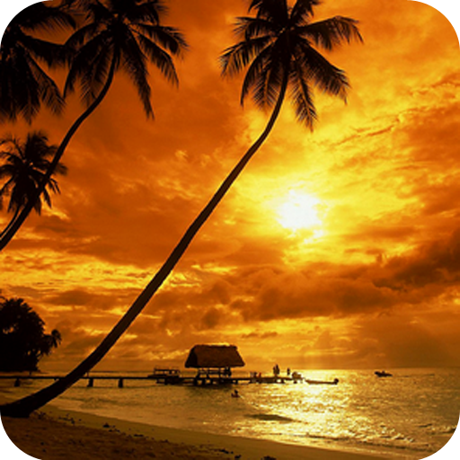Sunsets Wallpaper Beautiful Mountain & Boat Sunset Scenery Digitally