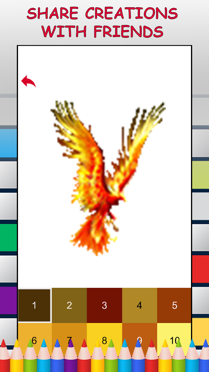 Phoenixes Color by Number - Free Pixel Art Game - Coloring Book Pages ...