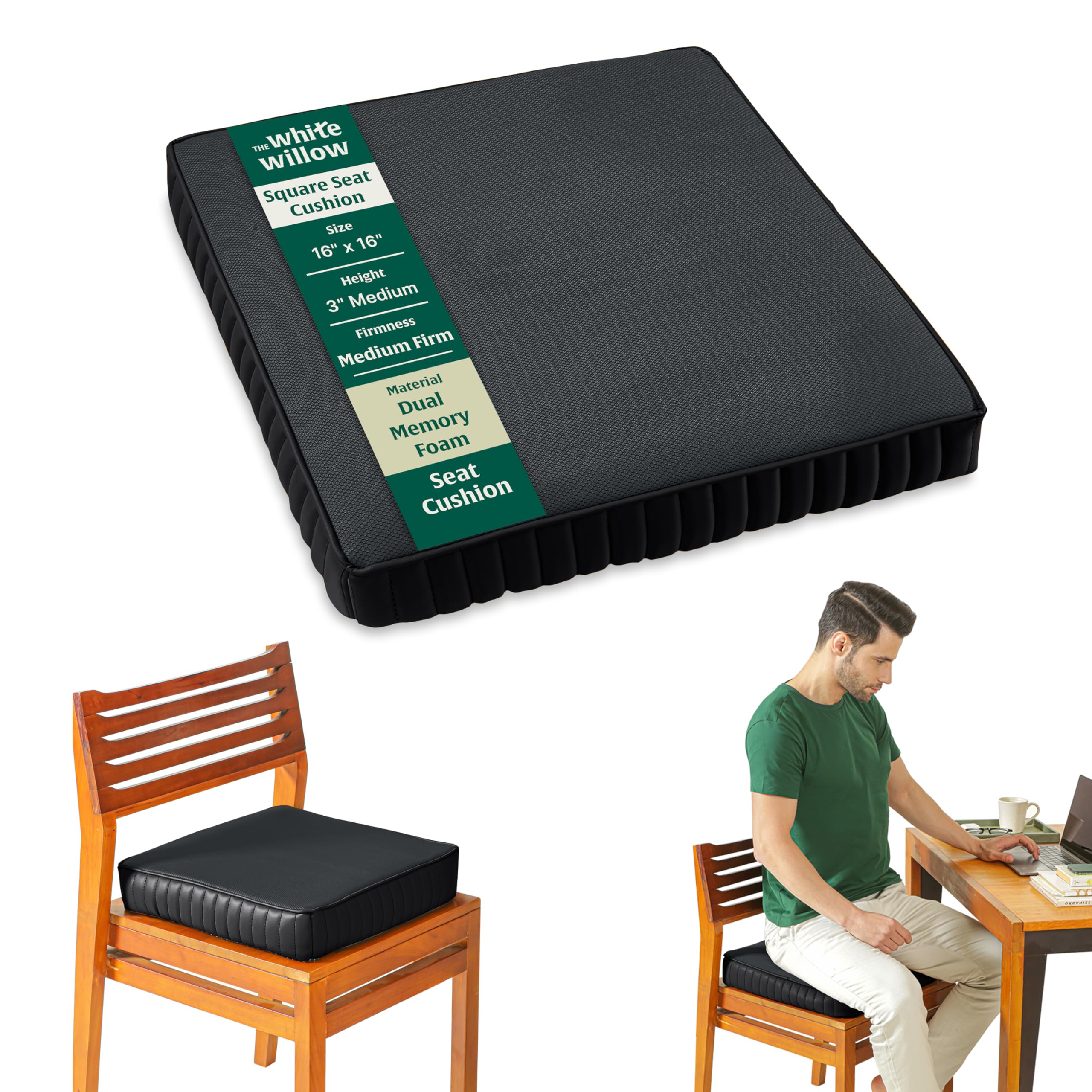 The White Willow Orthopedic Memory Foam High Resilience Indoor Chair ...