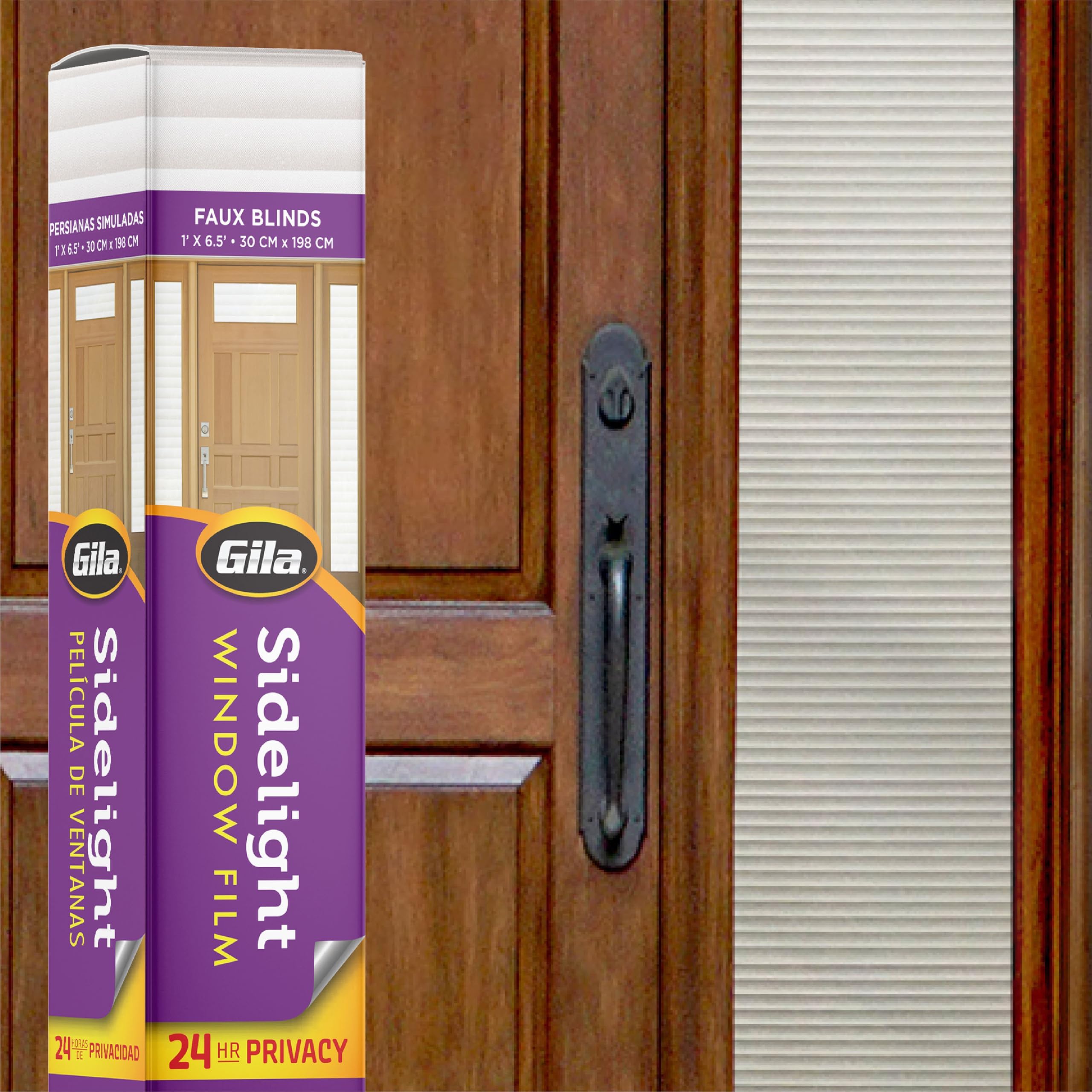 Amazon.com: Gila® Faux Blinds Sidelights Entryway Decorative Window ...