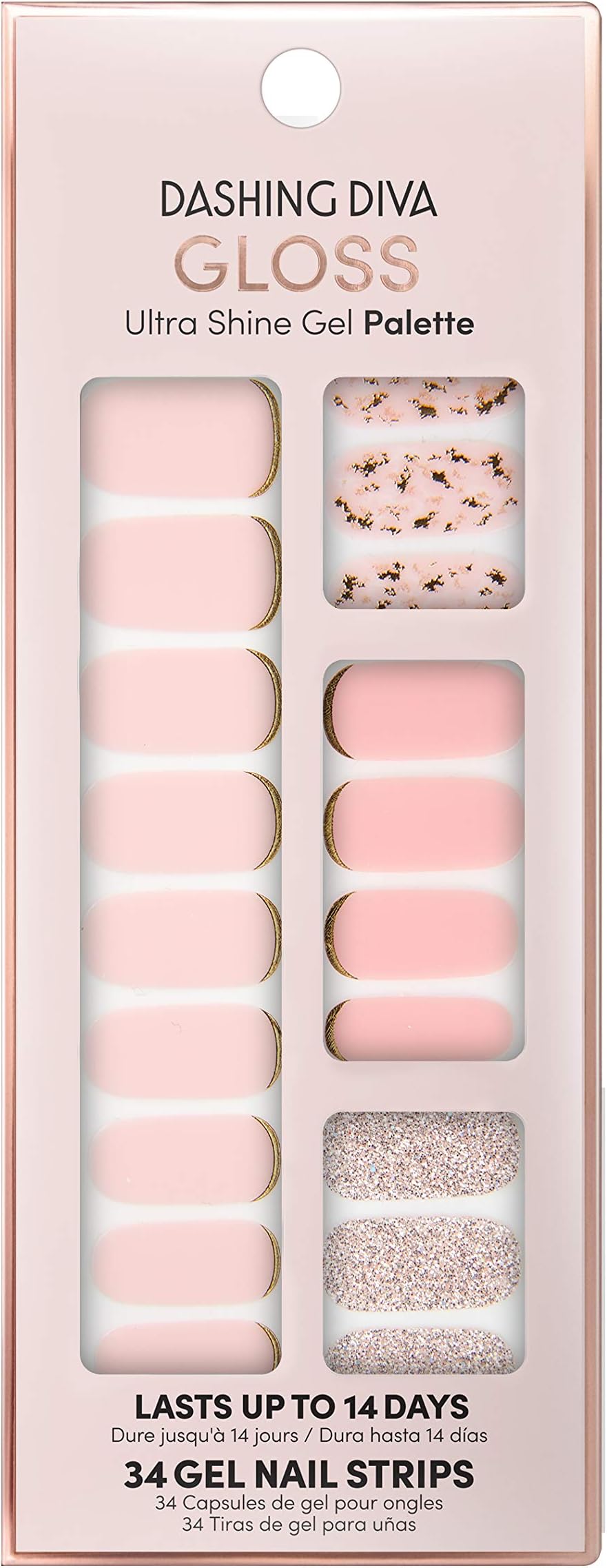 Amazon.com: Dashing Diva Gloss Nail Strips - Wild Flower | UV Free, Long Lasting, Floral Nail ...