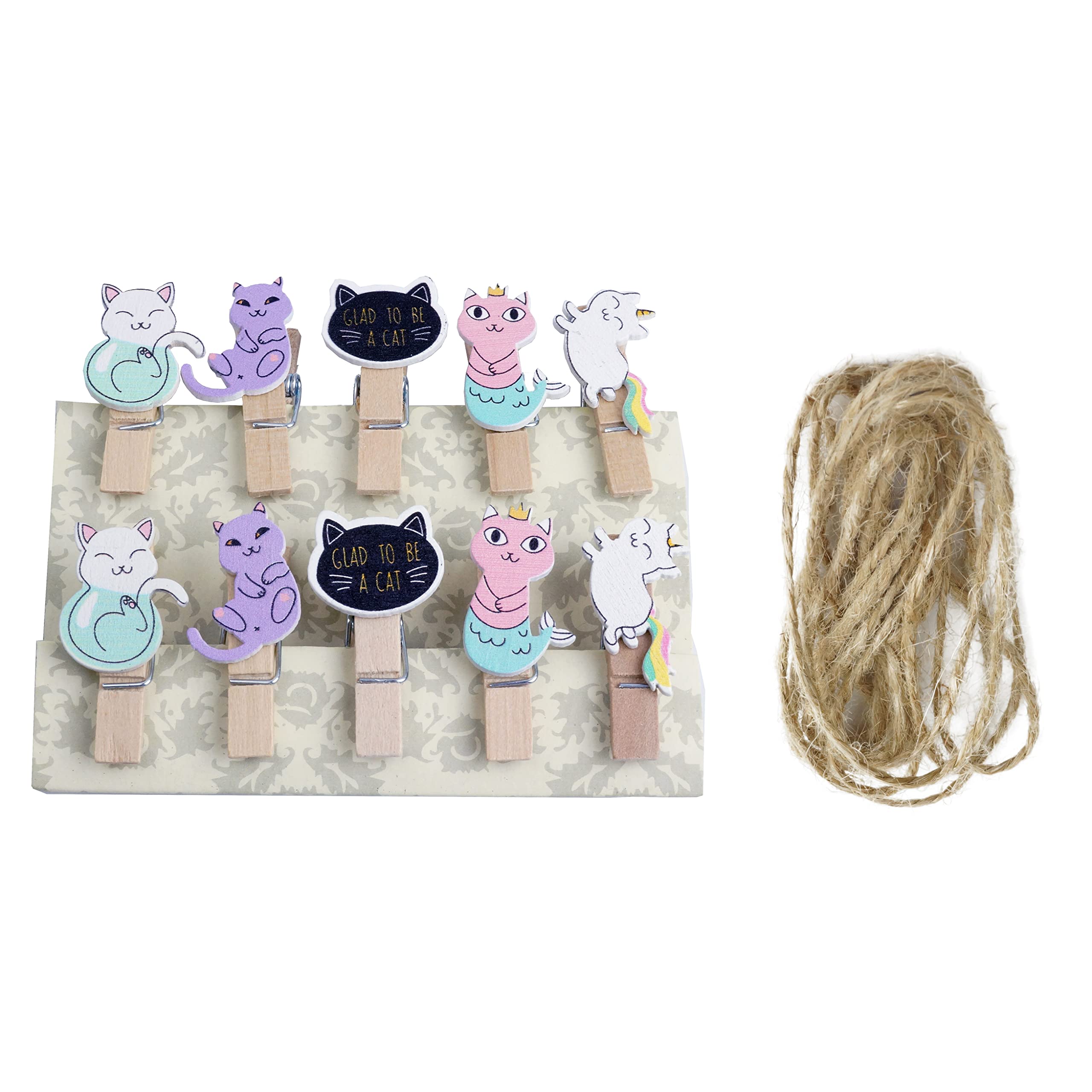 Amazon | prendre クリップ ウッド かわいい フォトクリップ アニマル 10個入り 木製 文房具 結婚式 動物 猫 犬 ねこ いぬ （猫） PR-CLIP05-NE ...