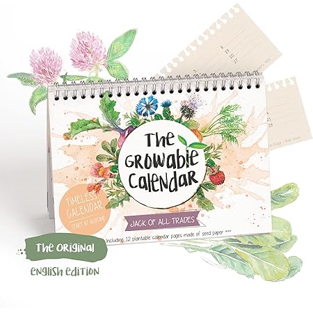 The Growable Calendar 2024: seed calendar with 12 strips of seed paper ...