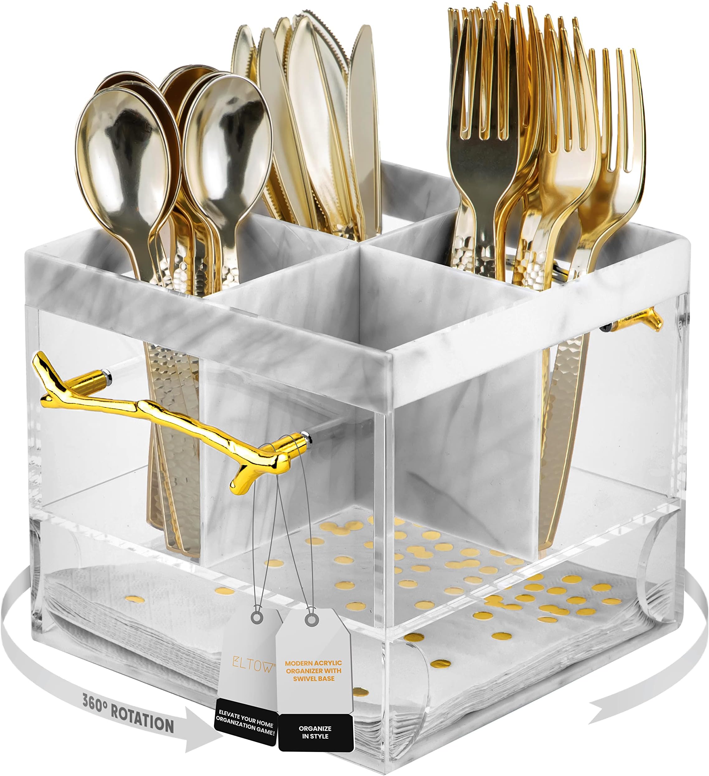 Amazon.com - Kivsty Glass Silverware Holder Kitchen Utensil Holder ...