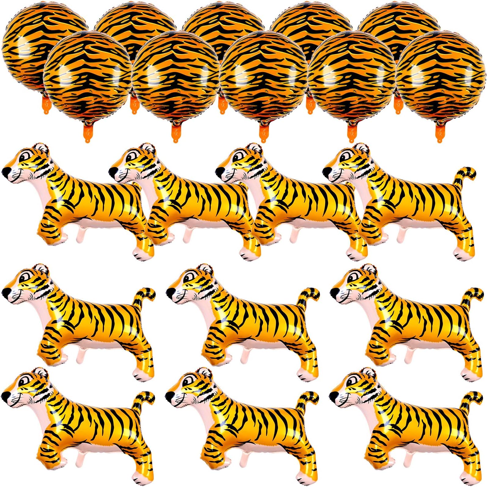Amazon.com: Qualatex 12 Tiger Print 11" Latex Balloons Black & Orange ...