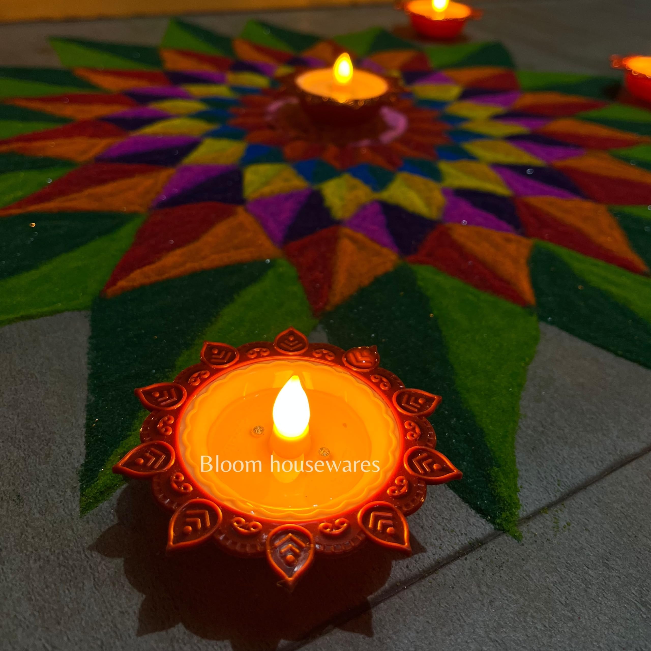 Buy BLOOMHOUSEWARES Lotus Water Sensor Led Light Diyas | Flameless ...