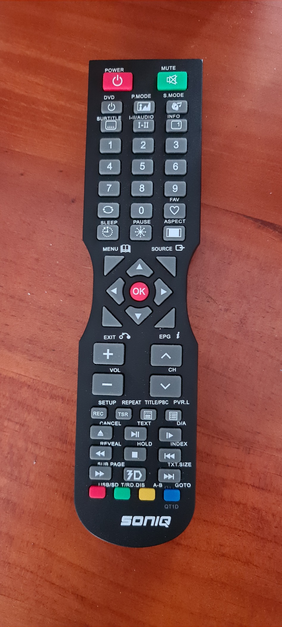 Genuine SONIQ TV Remote Control (QT166, QT155, QT155S) QT1D -NO Setup ...