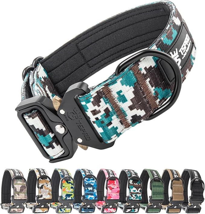 Amazon.com : TSPRO Premium Dog Collars Tactical Dog Collar with Patch ...