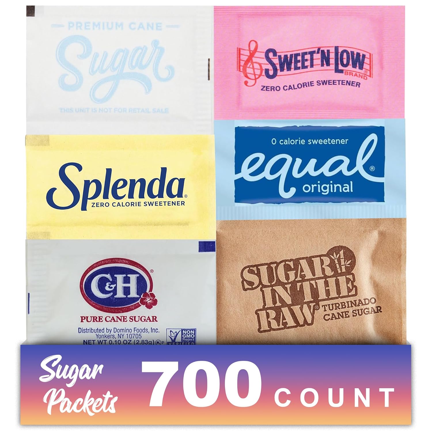 Amazon.com: Assorted Sugar & Sweetener Packets Sugar Packets Variety ...