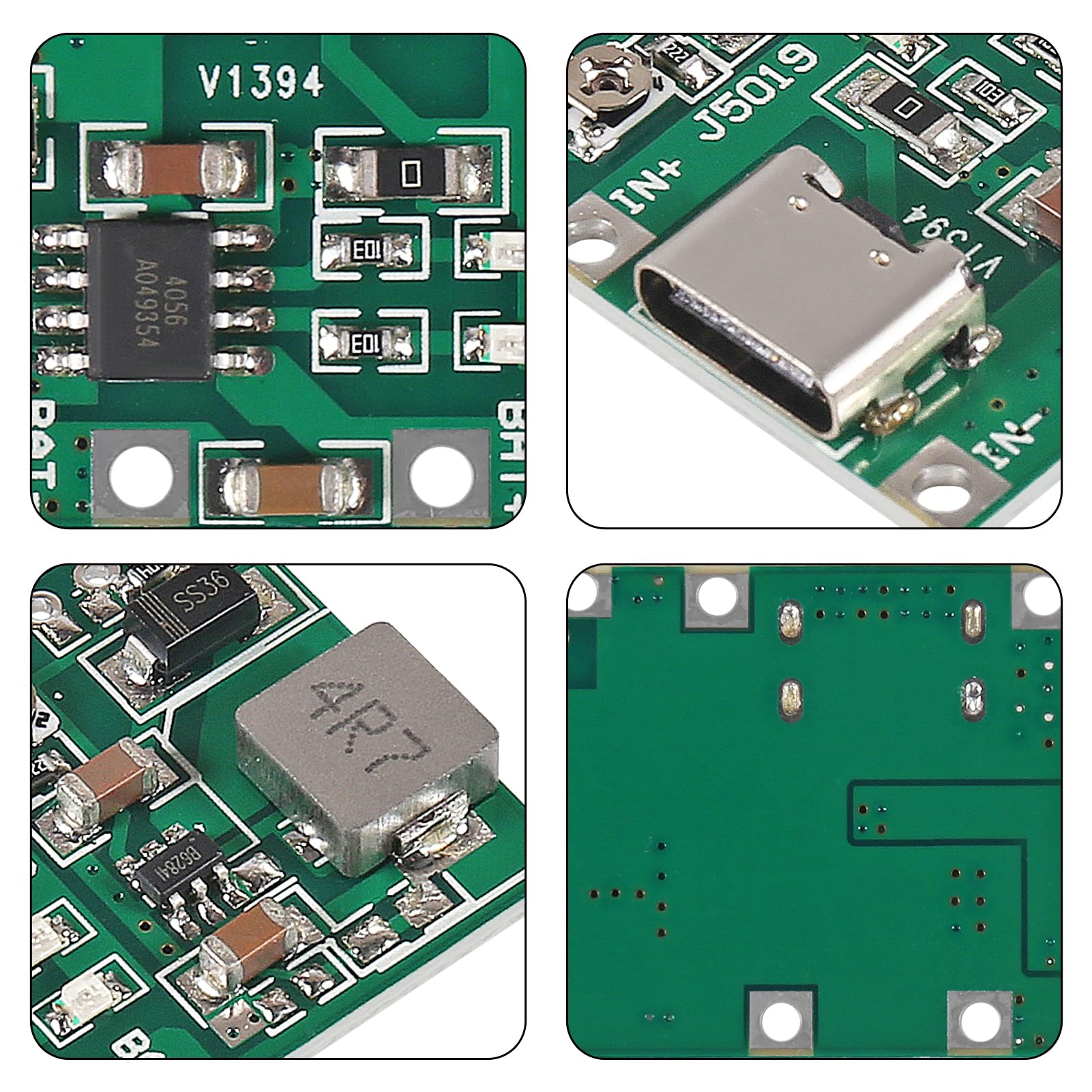 Snapklik.com : AITRIP 10 Pcs Battery Charger Module Type-C USB TP4056 37V 42V To 9V 5V 2A Charge ...