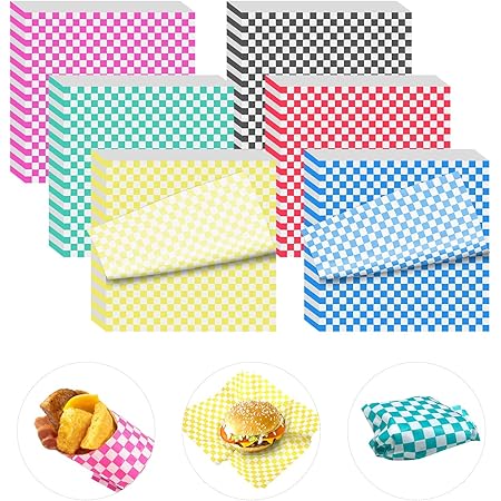 Amazon.com: 1200 Sheets Variety Pack Checkered Dry Waxed Deli Paper ...