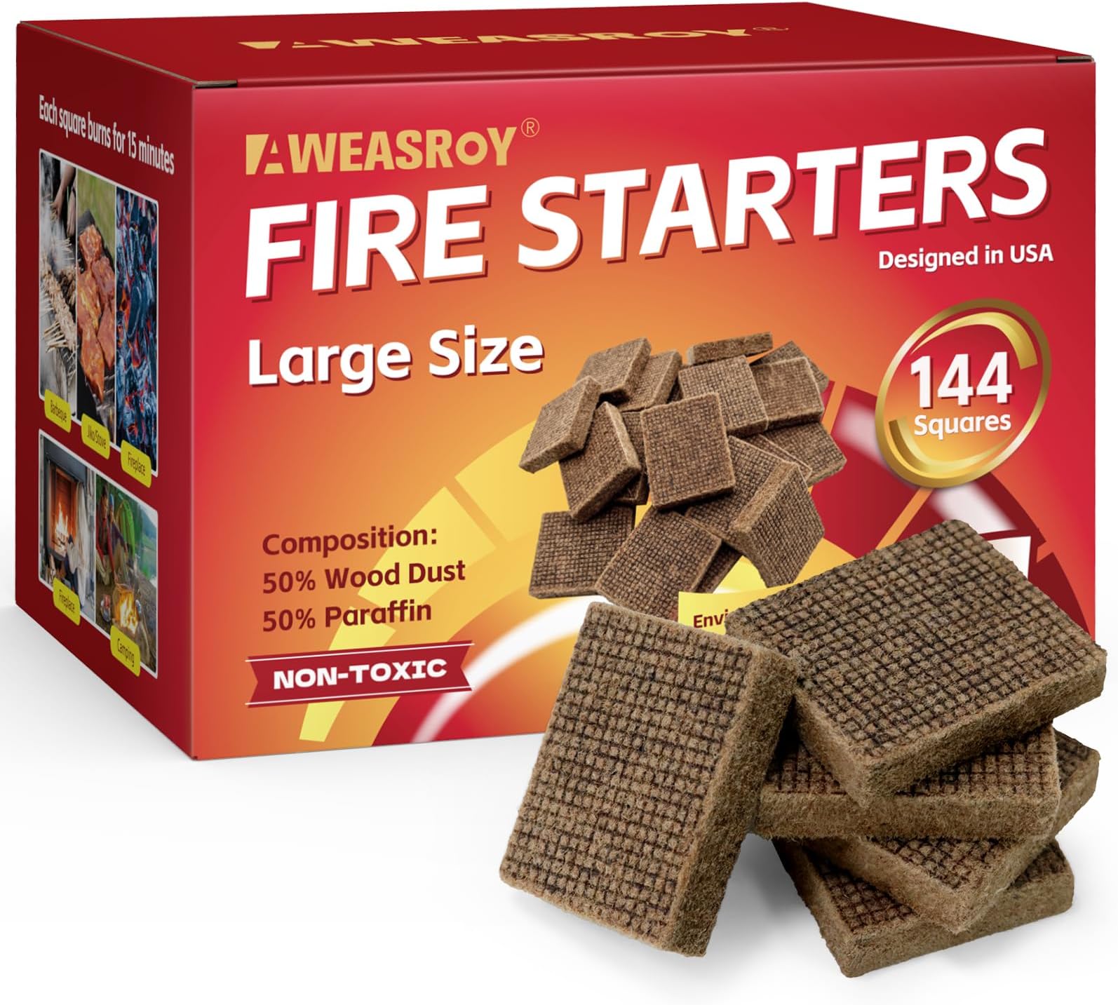 Amazon.com : Midwest Hearth Charcoal Starters for BBQ Grill and ...