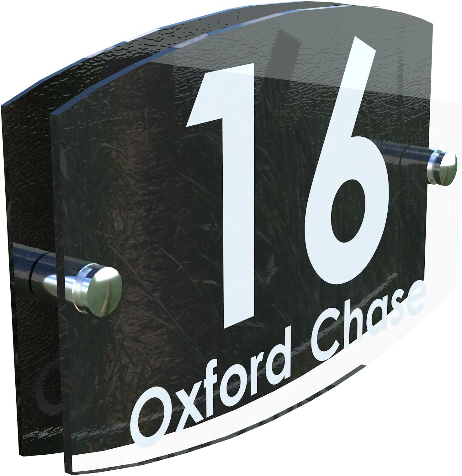 LARGE A4 Modern Perspex Steel Aluminium Perspex Acrylic House Number ...