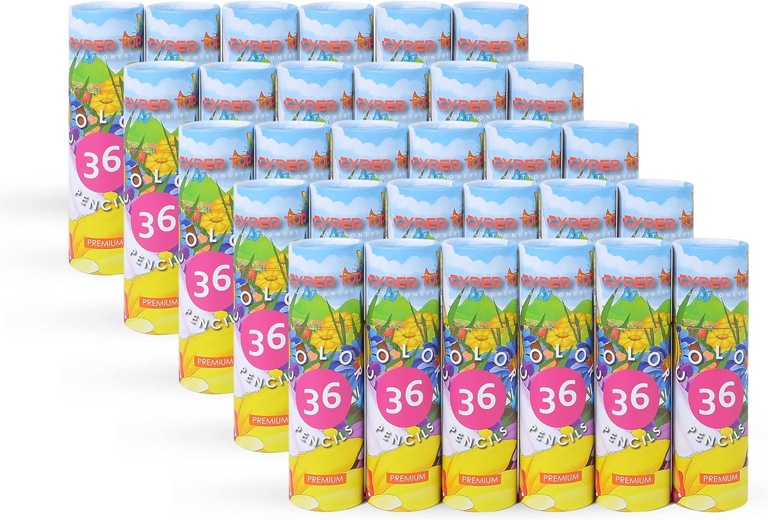 Amazon.com: cyper top 30 Boxes 36 Colored Pencils Set for Adult ...