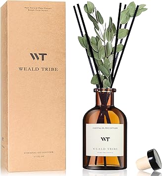 Amazon.com: WEALD TRIBE Flower Reed Diffuser Set Eucalyptus & Lavender ...