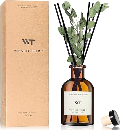 Amazon.com: WEALD TRIBE Flower Reed Diffuser Set Eucalyptus & Lavender ...