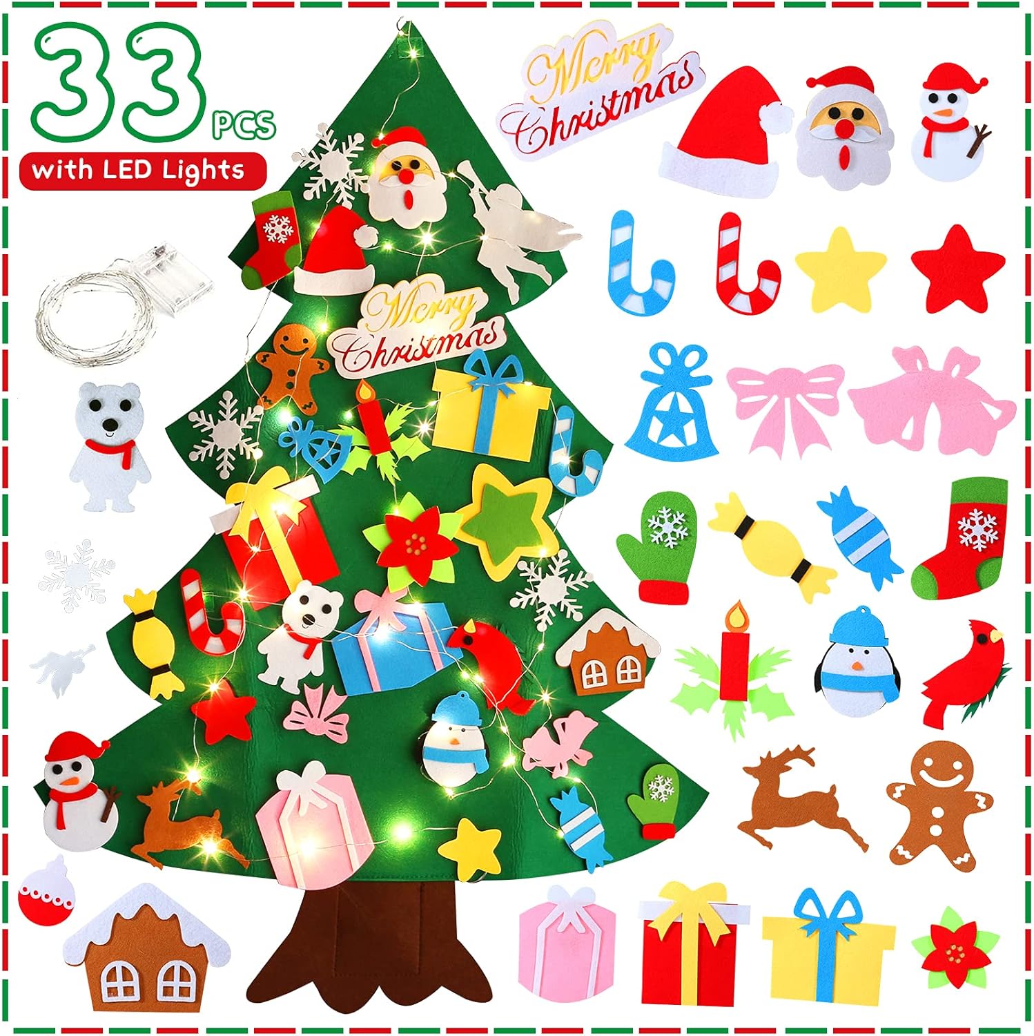 Anrapley 3 1ft DIY Felt Christmas Tree For Kids Christmas Tree With anrapley-3-1ft-diy-felt-christmas-tree-for-kids-christmas-tree-with