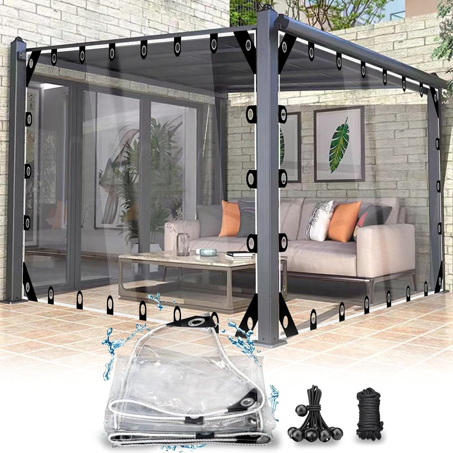 Amazon.com: Clear Tarps Heavy Duty Waterproof 9x11 Plastic Sheeting ...