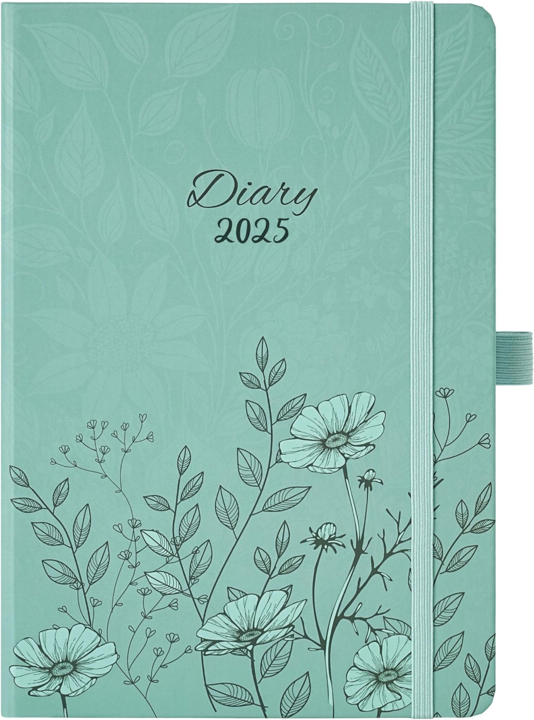 2025 A5 Week to View Diary - Vintage Floral Casebound Planner - Full ...