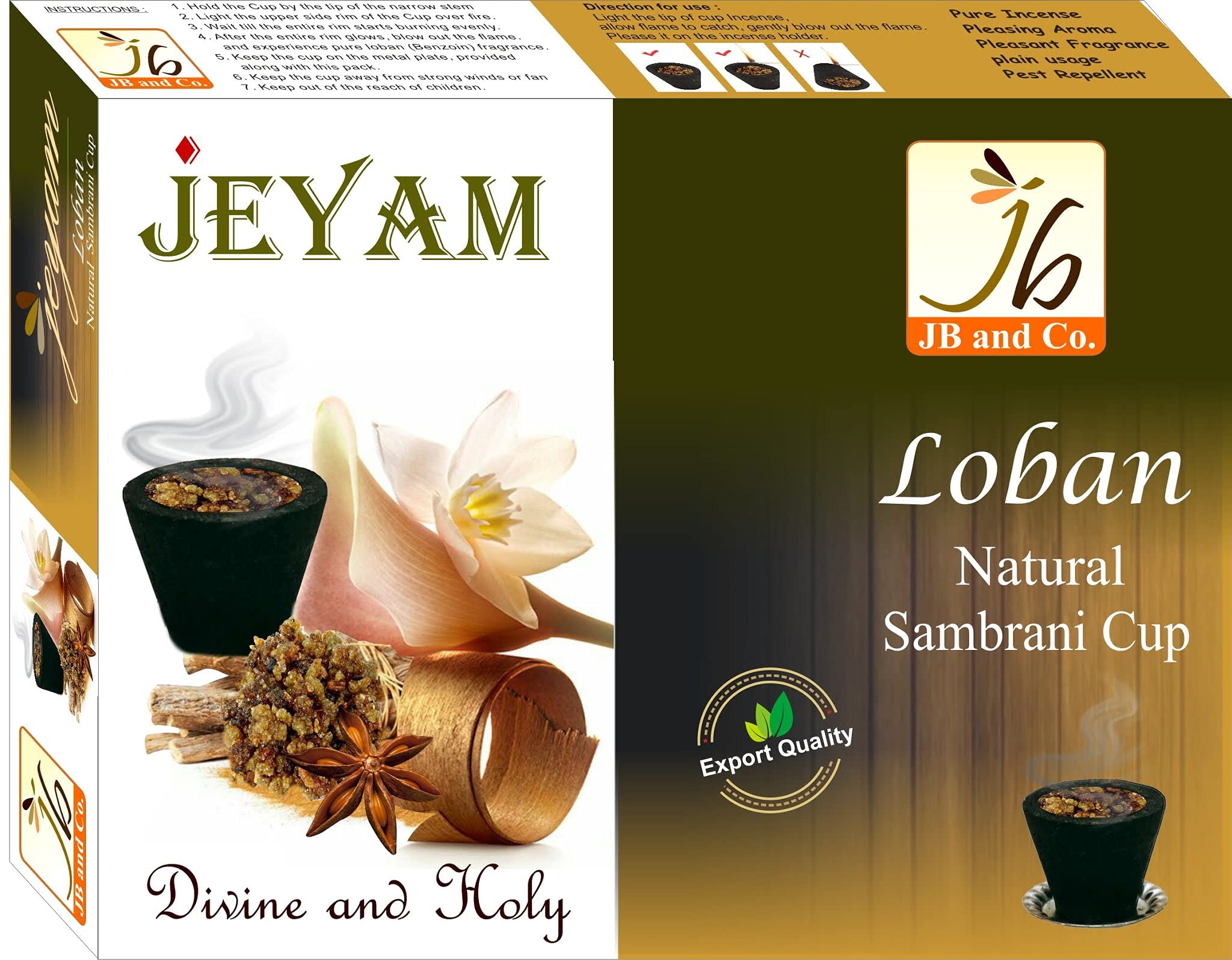 Buy Loban Sambrani Dhoop Cups Combo, Guggal and Singapuri, 12 Pcs Box ...