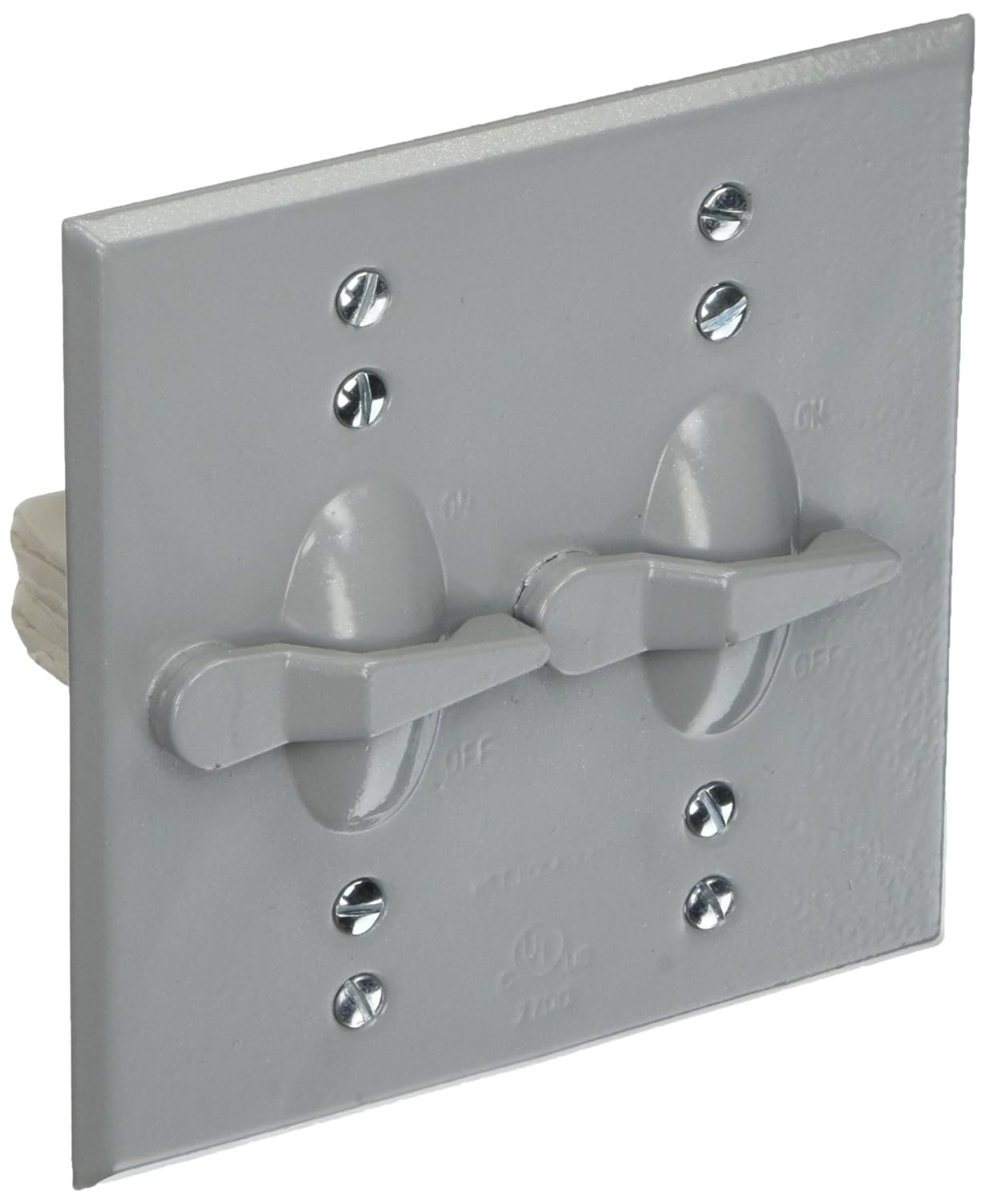 Morris 37291 Switches 2-Gangs Weatherproof Toggle Switch Cover, Grey ...