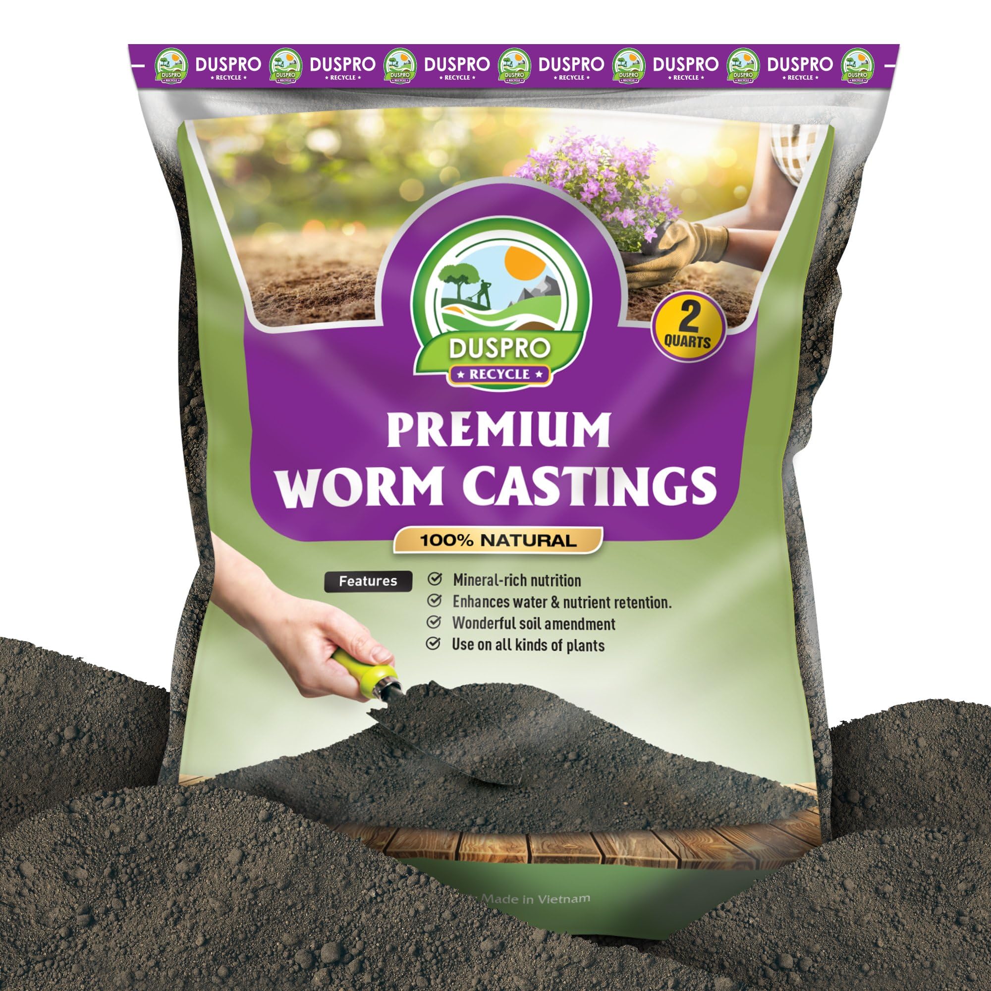 Amazon.com : DUSPRO Recycle Premium Pure Worm Castings for Plants ...
