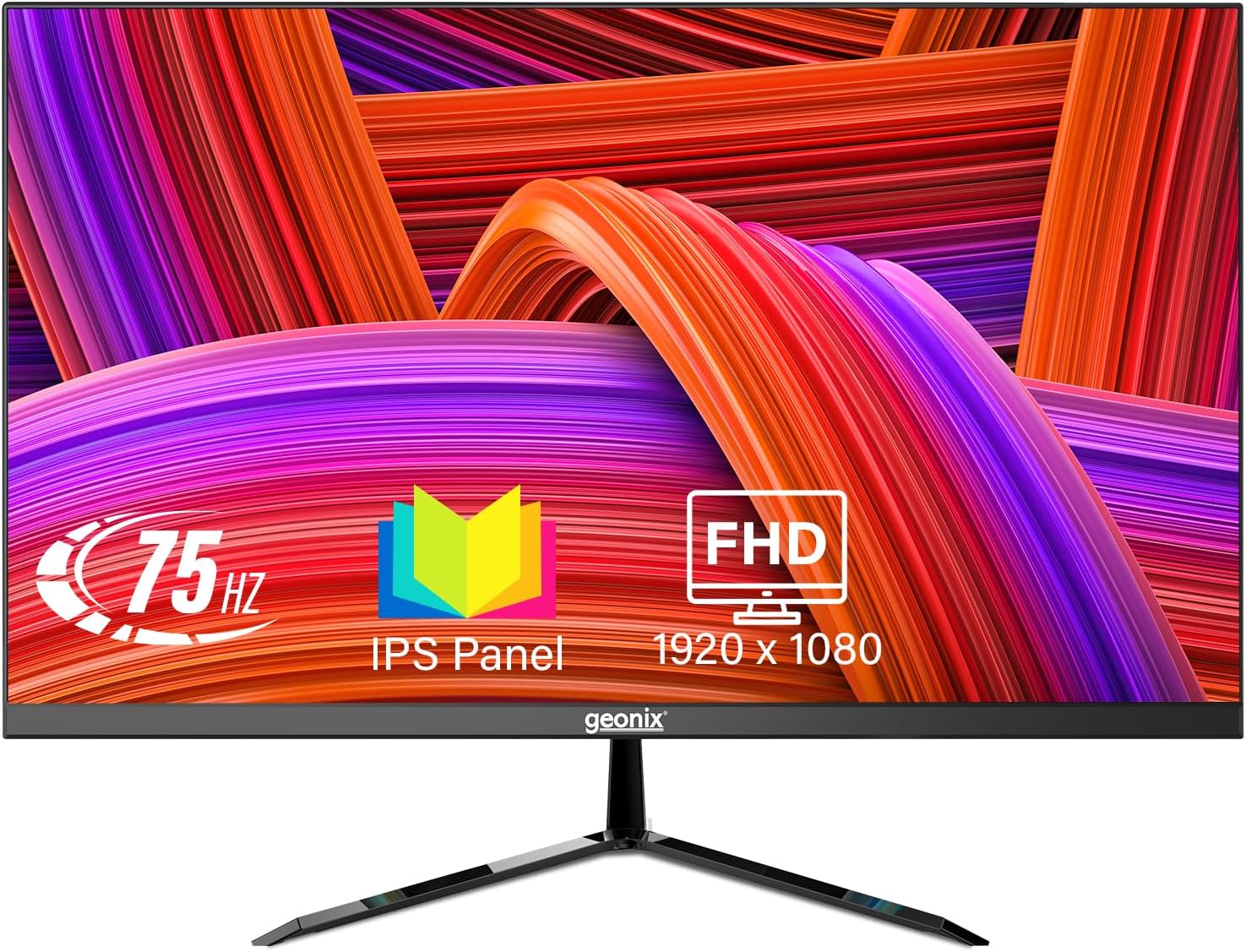 GEONIX 22 Inch PC Monitor, FHD IPS 1920x1080P Monitor 75Hz 100% sRGB ...