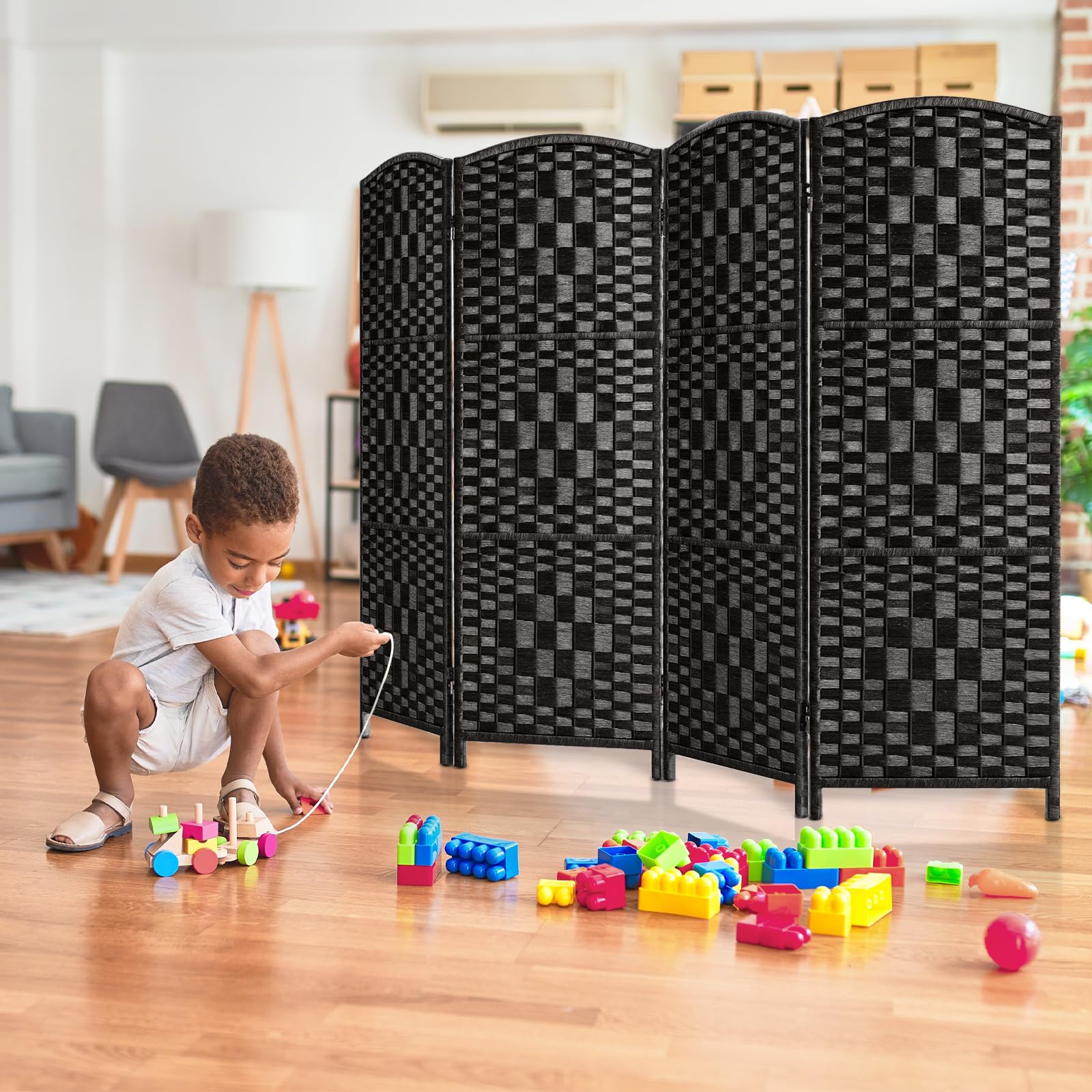 Amazon.com - HALLYBEE Small Room Divider Privacy Screen Folding Room ...