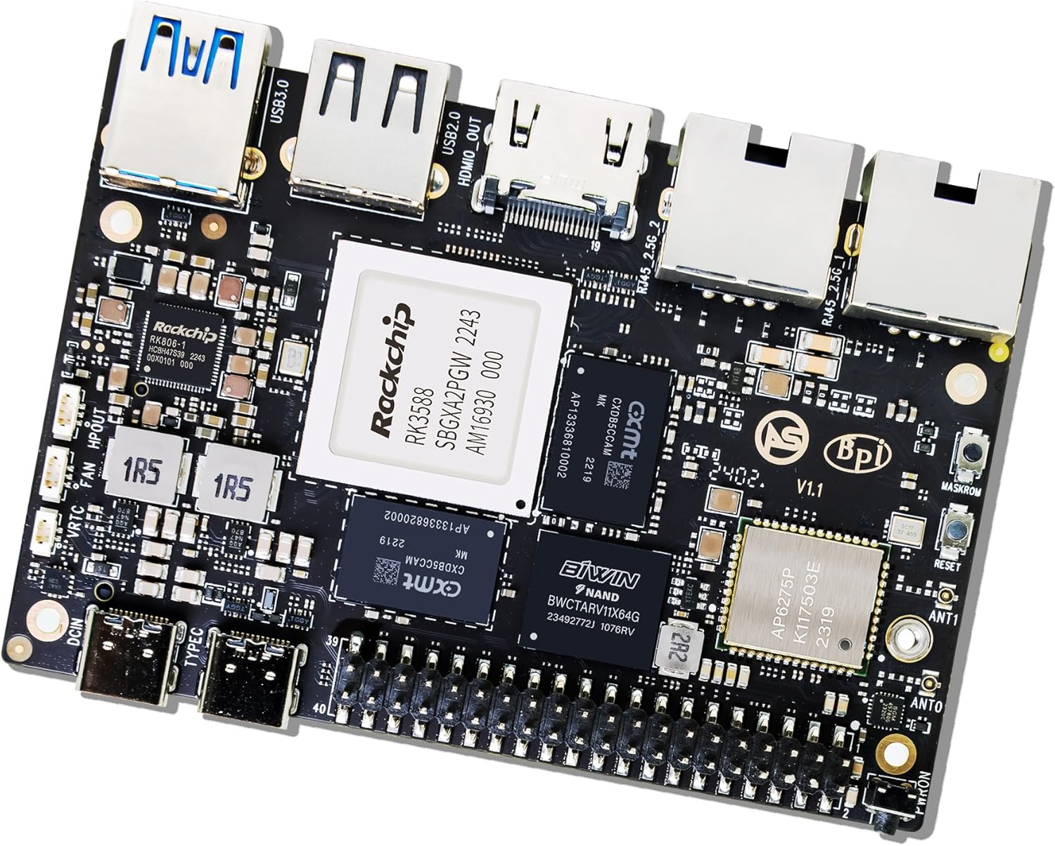 Amazon.com: youyeetoo Banana Pi BPI-M7 Pico-ITX Motherboard RK3588 SBC ...