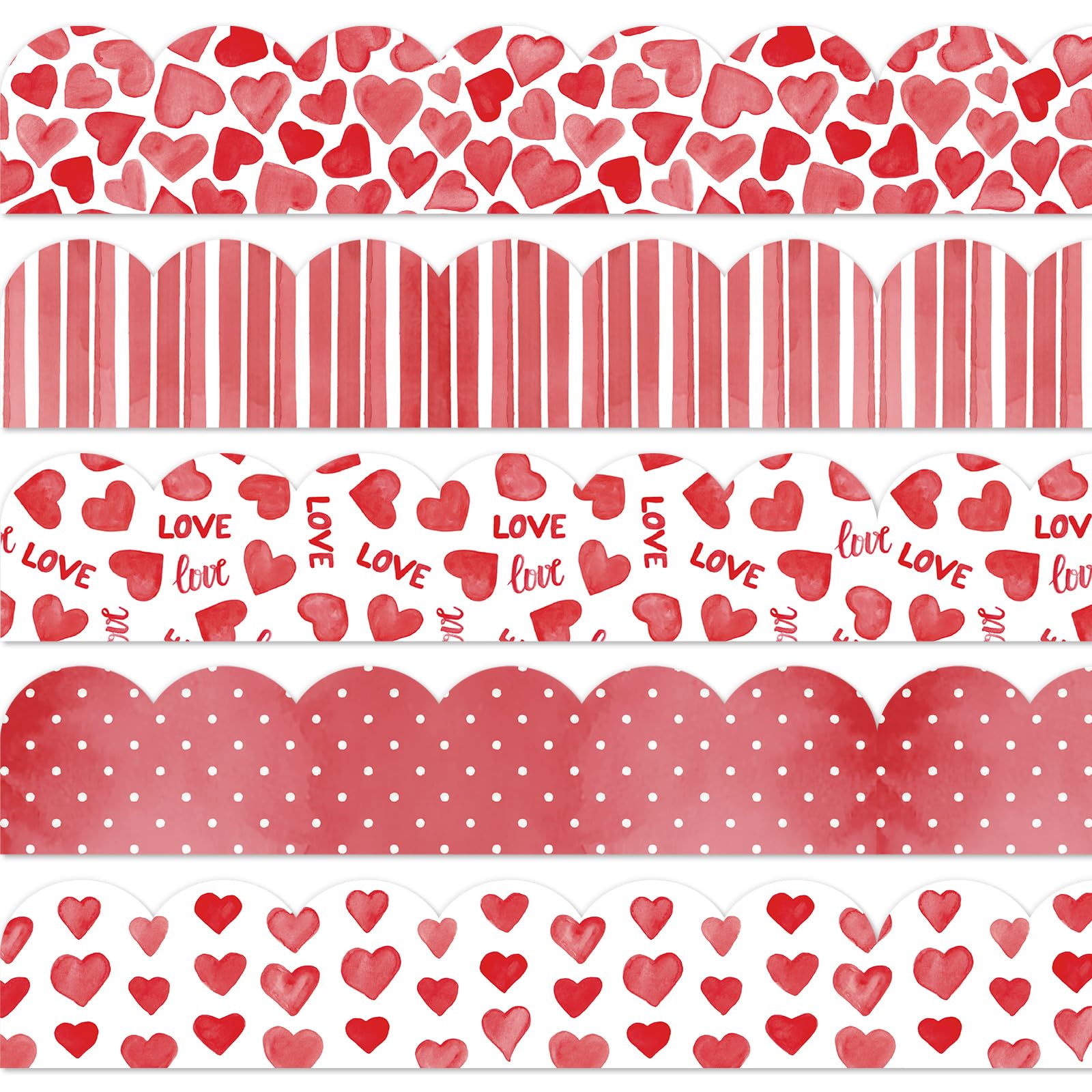 Amazon.com: AnyDesign 69Ft Valentine’s Day Bulletin Board Borders 5 ...