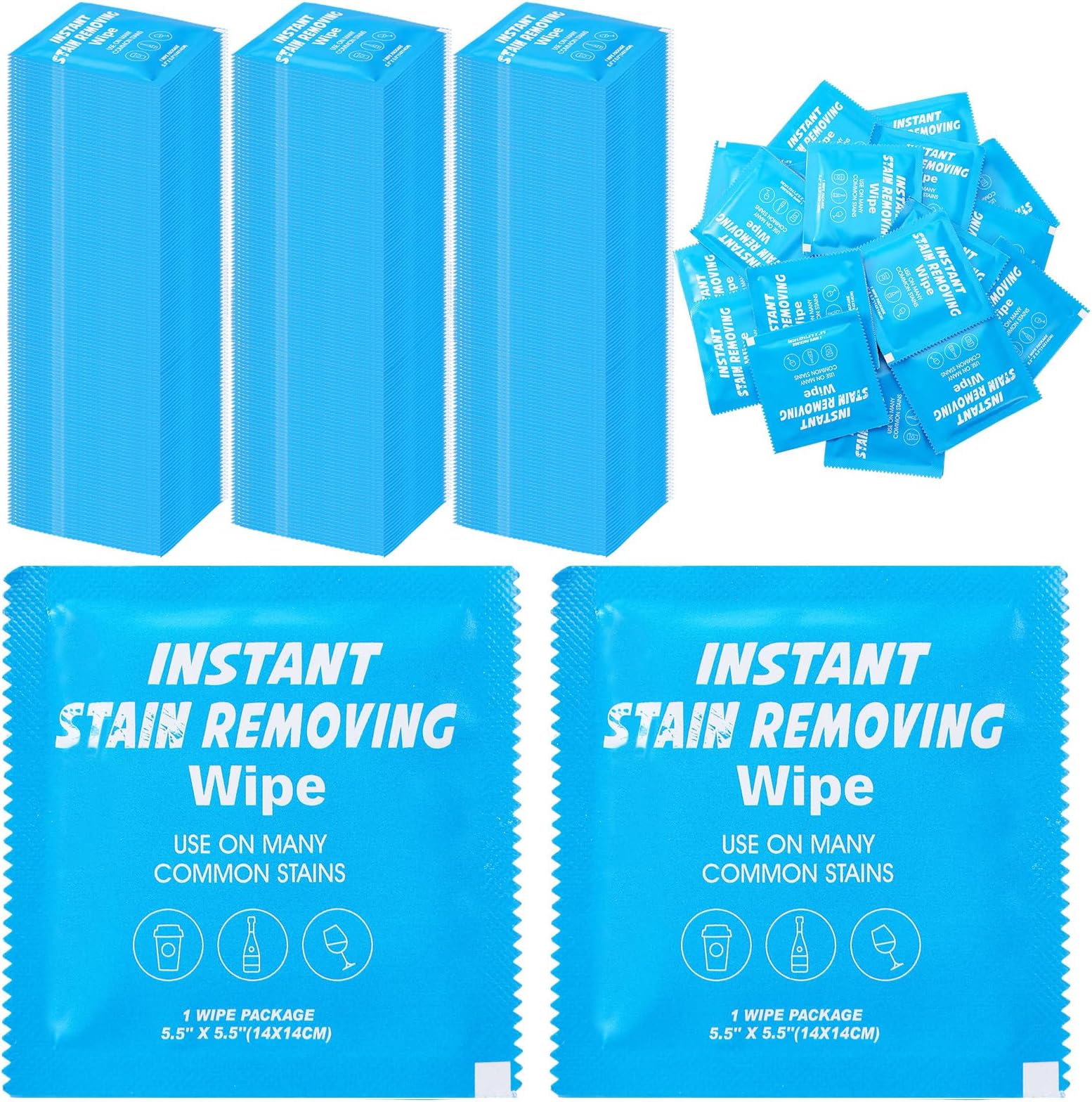Amazon.com: 200 Pcs Instant Stain Wipes Individually Wrapped Cleaning ...